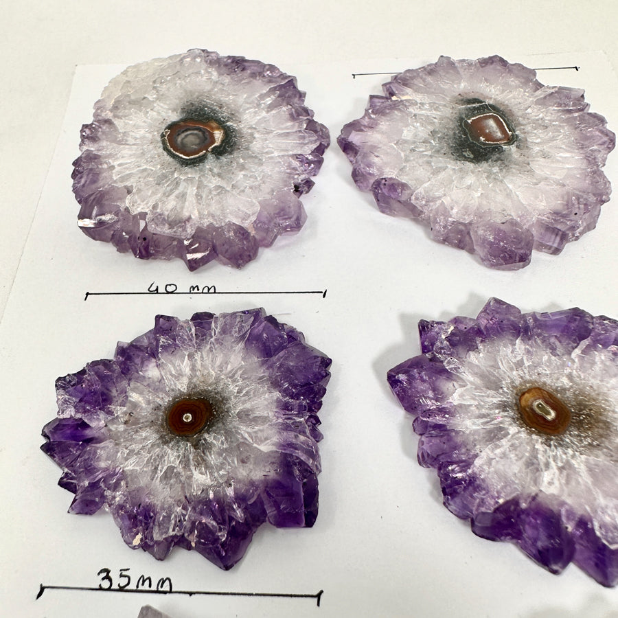 Wholesale Natural Amethyst Stalactite Slices for Jewelry Making - Bulk ...